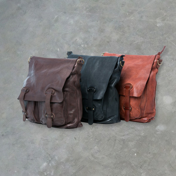 Rugged Hide Charlie, Black – Ziggurat Bags