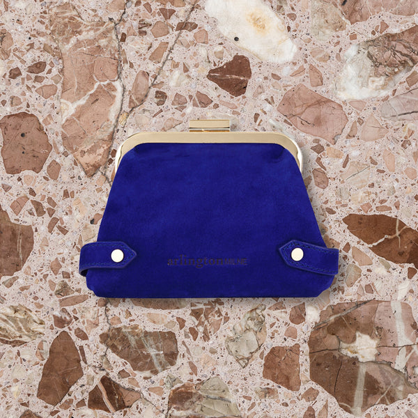 Arlington Milne Lily Mini, Cobalt Suede – Ziggurat Bags