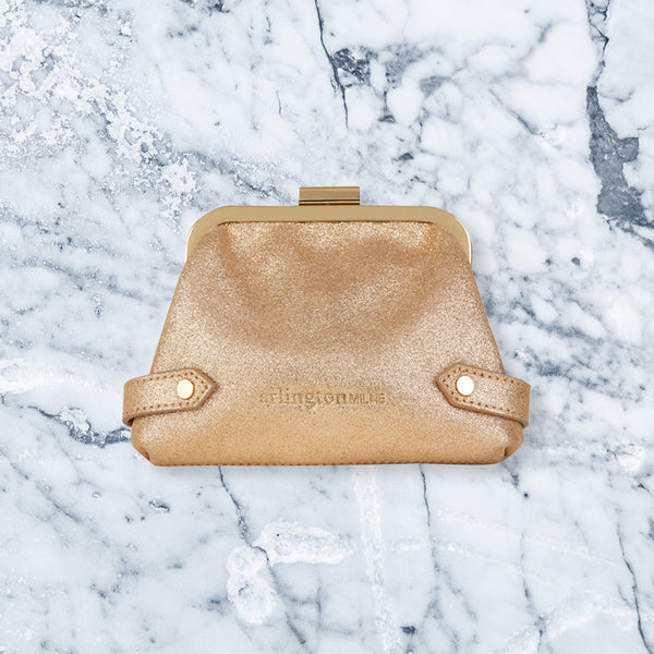 Arlington Milne Lily Mini, Gold Suede – Ziggurat Bags